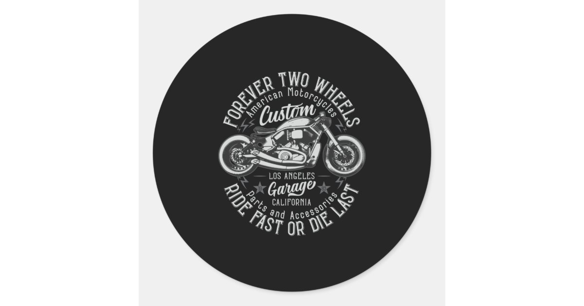 Bobber Motorcycles Classic Round Sticker | Zazzle