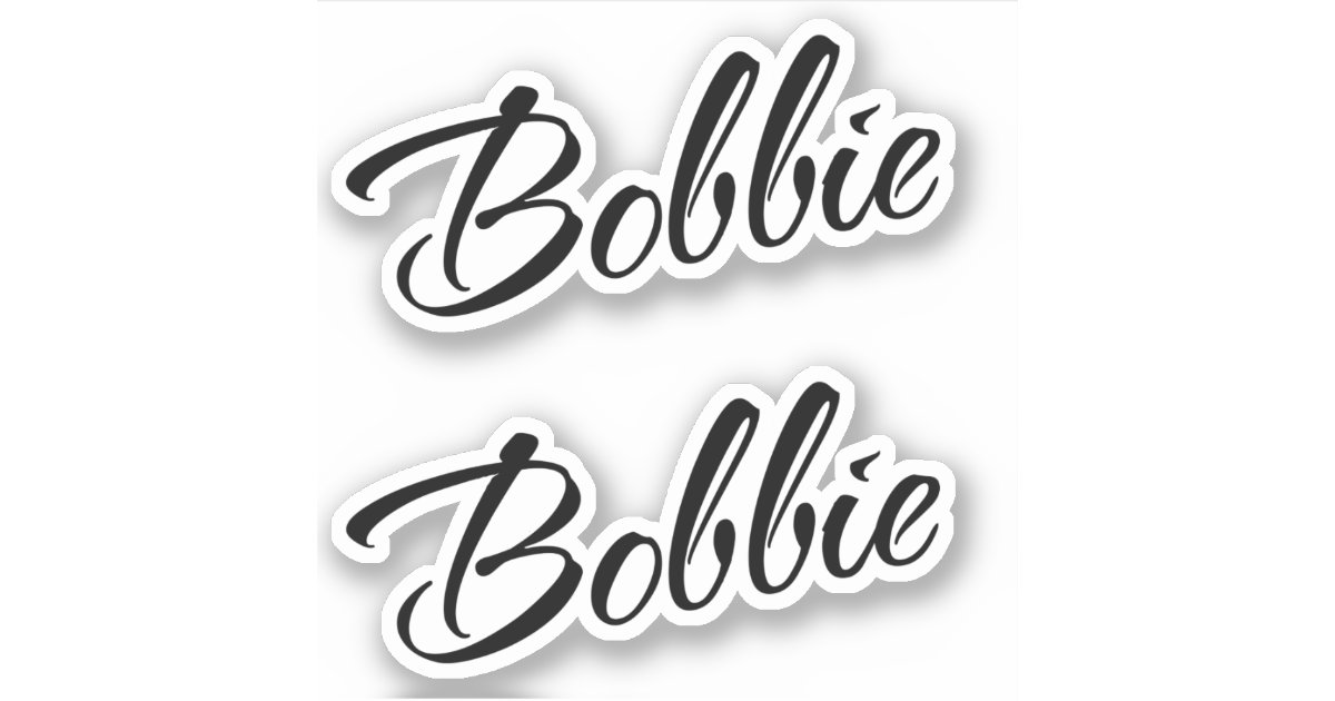 Bobbie name x2 Vinyl Sticker | Zazzle