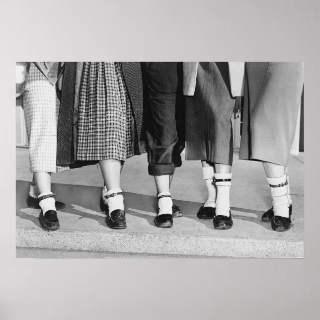 Bobby Socks, 1953. Vintage Photo Poster | Zazzle