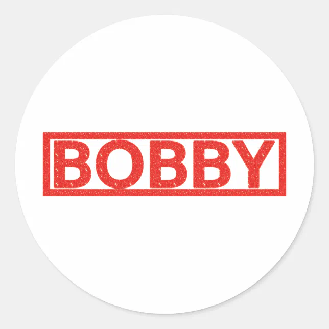 Bobby Stamp Classic Round Sticker | Zazzle