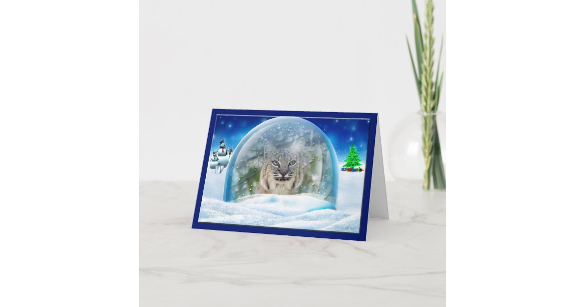 Bobcat Christmas Greeting Card | Zazzle