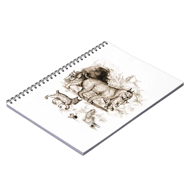 Bobcat Family Notebook | Zazzle