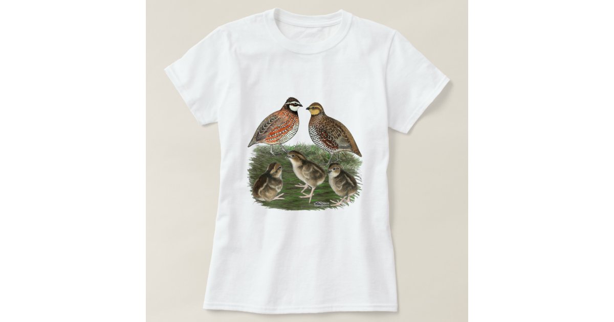 Bobwhite Quail Family T-Shirt | Zazzle