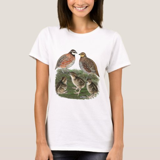 Bobwhite Quail Family T-Shirt | Zazzle