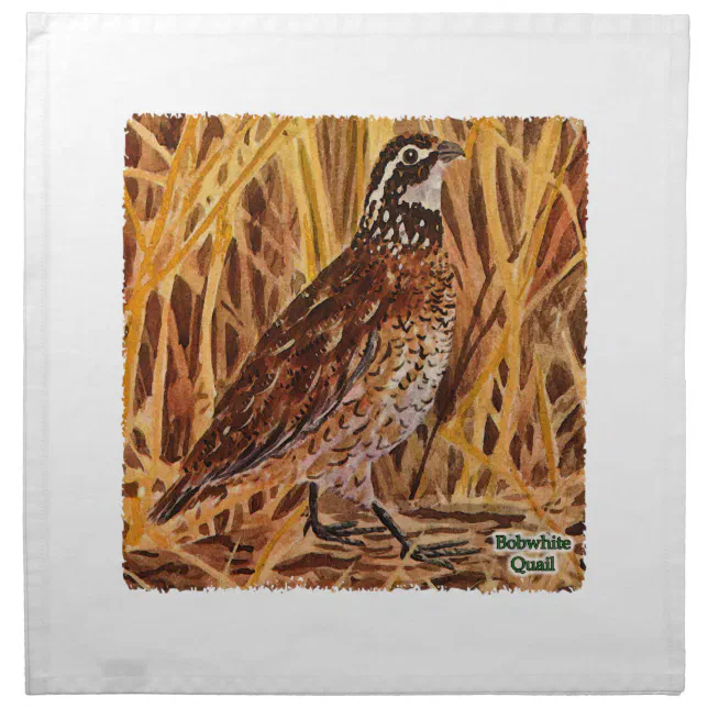 Bobwhite Quail Logo (field) Napkin | Zazzle
