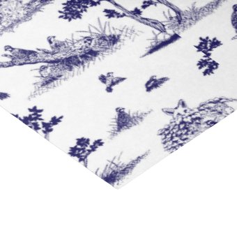 Bobwhite Toile De Jouy Tissue Paper Blue | Zazzle