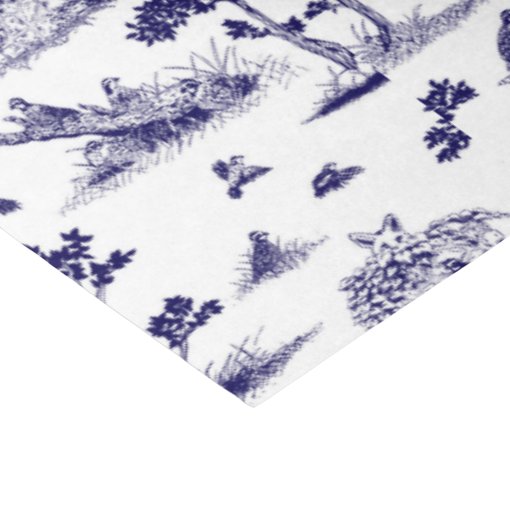 Bobwhite Toile De Jouy Tissue Paper Blue | Zazzle