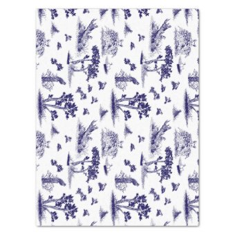 Bobwhite Toile De Jouy Tissue Paper Blue | Zazzle