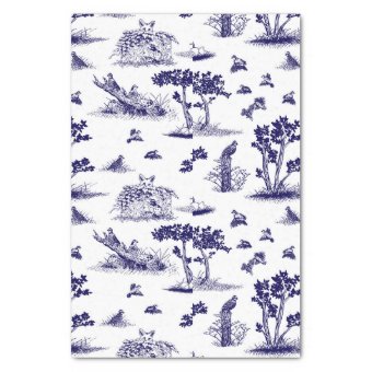 Bobwhite Toile De Jouy Tissue Paper Blue | Zazzle
