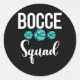 Bocce Ball Bocce Squad Classic Round Sticker | Zazzle