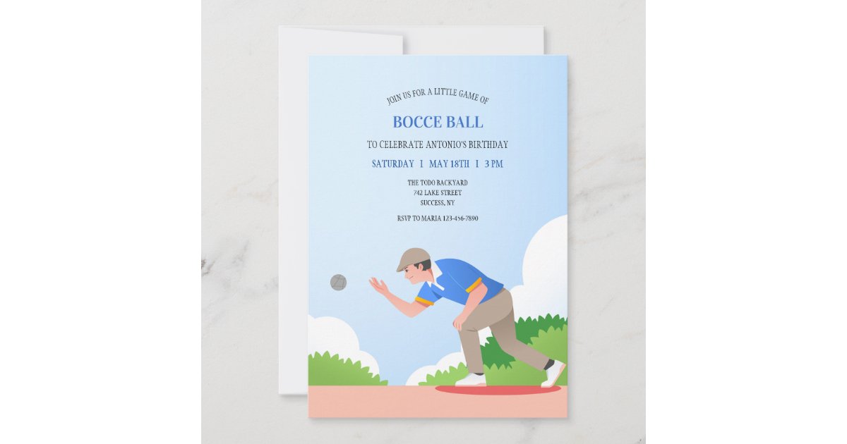 Bocce Ball Invitation | Zazzle