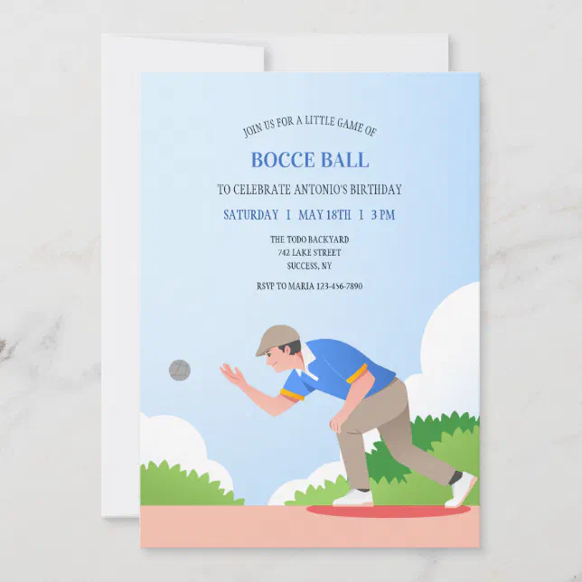 Bocce Ball Invitation | Zazzle