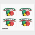 Bocce in Banner Rectangular Sticker | Zazzle