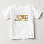 BODHI Boho Sun One Happy Boy 1st Birthday Baby T-Shirt | Zazzle