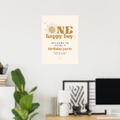 BODHI One Happy Boy First Trip Around Sun Birthday Poster | Zazzle