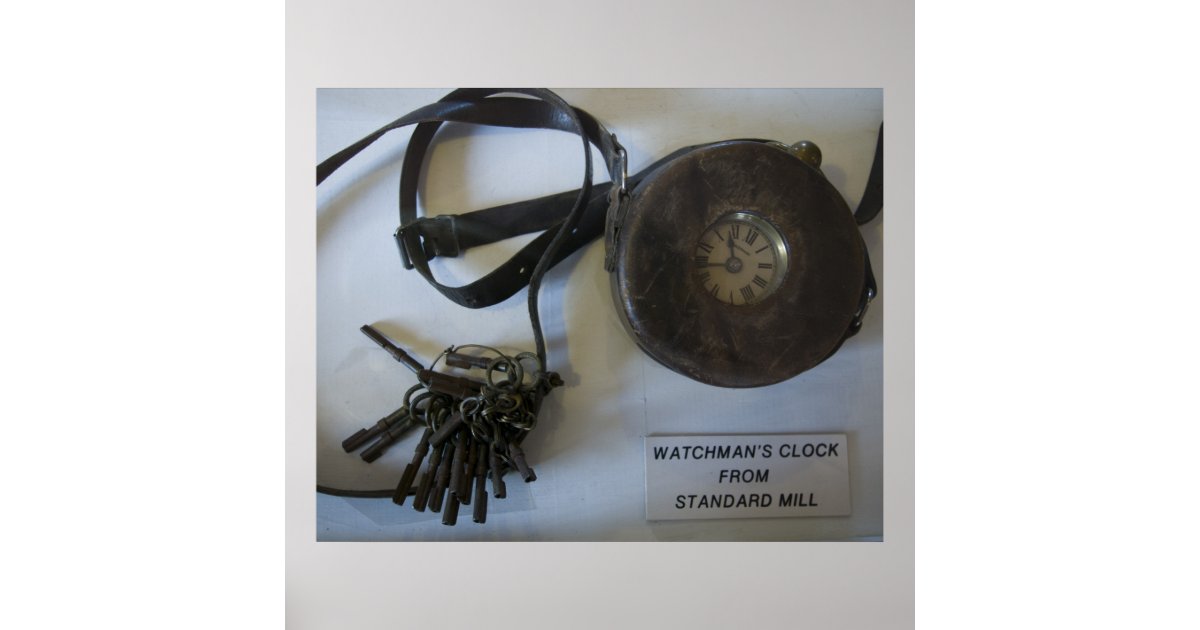 Bodie Watchman's Clock and Keys Poster | Zazzle