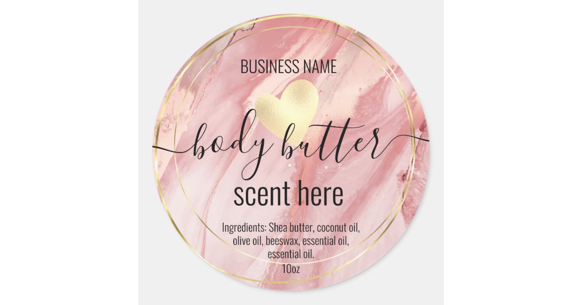 body butter gold modern product label | Zazzle