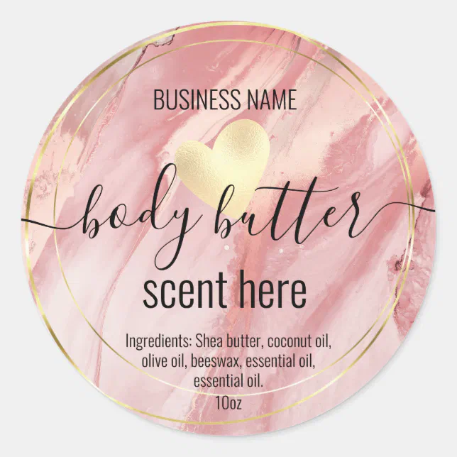 body butter gold modern product label | Zazzle