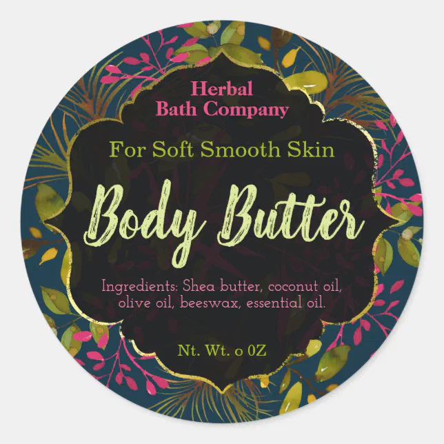 Body Butter Labels | Zazzle