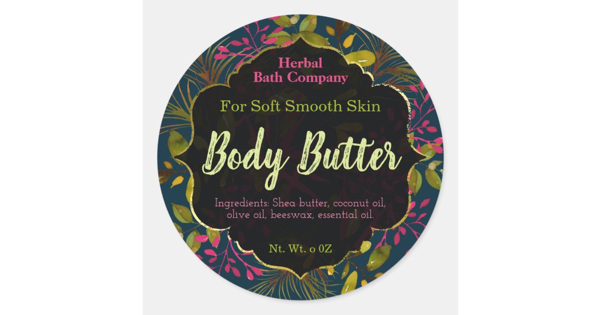 Body Butter Labels | Zazzle