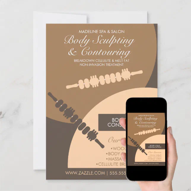 Body Contouring Body Sculpting Massage Flyers Invitation | Zazzle