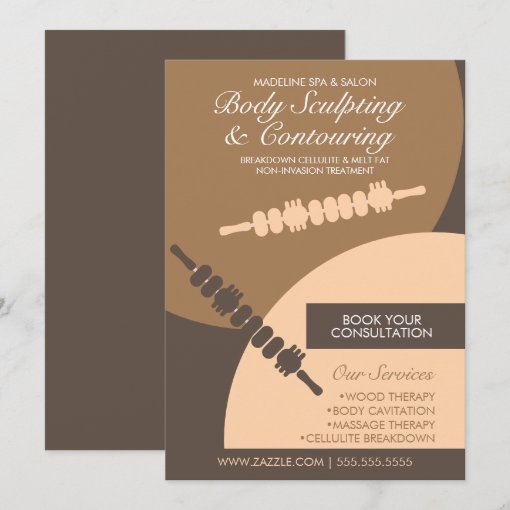 Body Contouring Body Sculpting Massage Flyers Invitation | Zazzle