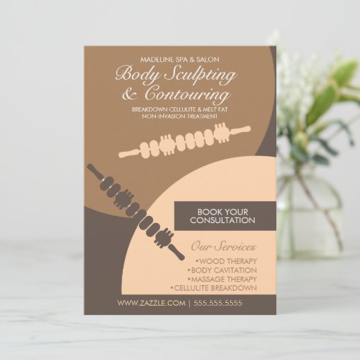 Body Contouring Body Sculpting Massage Flyers Invitation | Zazzle