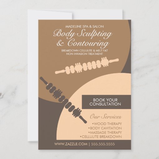 Body Contouring Body Sculpting Massage Flyers Invitation | Zazzle
