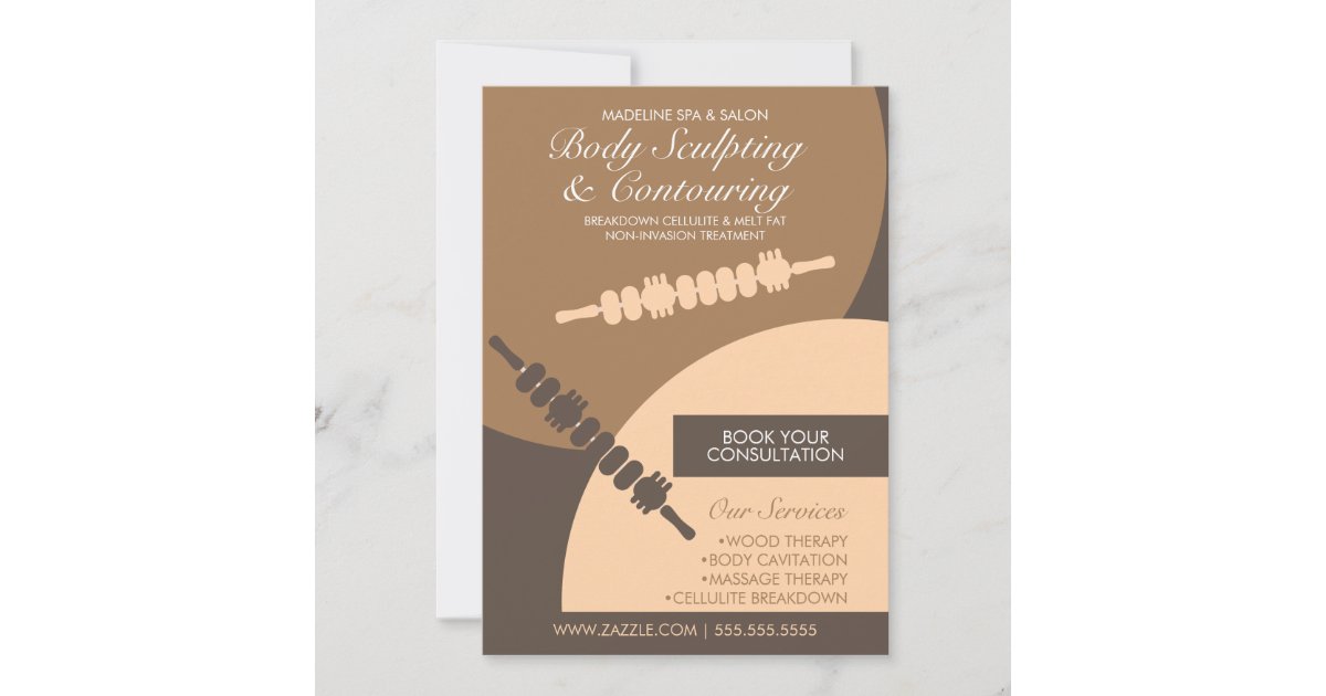 Body Contouring Body Sculpting Massage Flyers Invitation | Zazzle