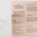 Body Contouring Price List Logo Tri Fold Brochure | Zazzle