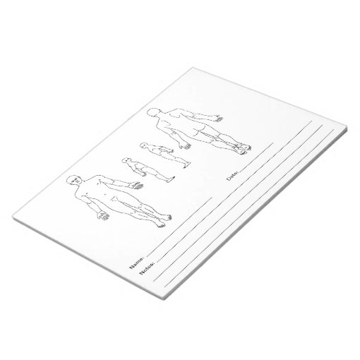 Body Map Note Pad - SOAP Note | Zazzle