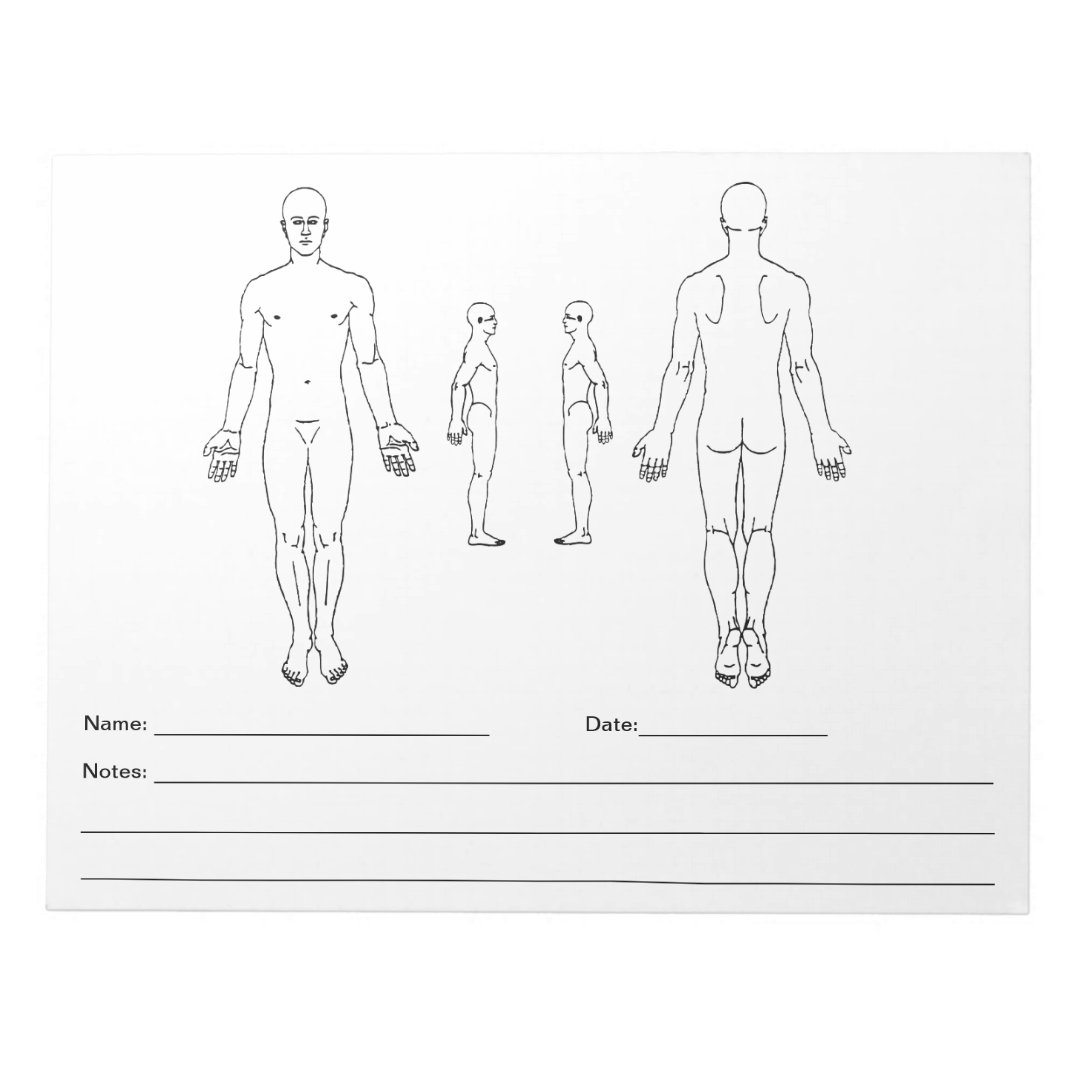 Body Map Note Pad - SOAP Note | Zazzle