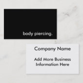 Body Piercing Business Card | Zazzle