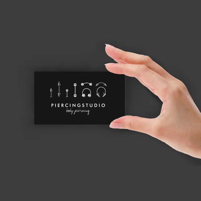 Body Piercing Tattoo Business Card | Zazzle