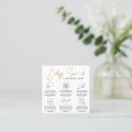 Body Scrub Application Guide White & Gold Logo Square Business Card ...