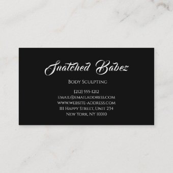 Body Sculpting Beauty Custom Logo Massage Studio Business Card | Zazzle