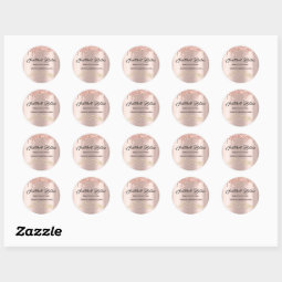 Body Sculpting Beauty Logo Massage Drips Rose Gold Classic Round ...