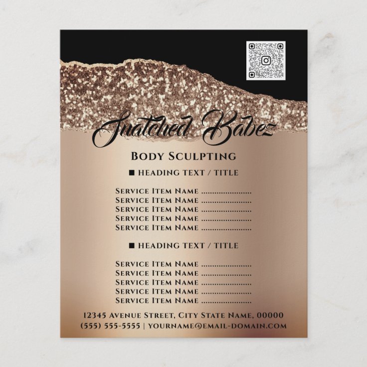 Body Sculpting Building SPA Hair Salon QR CODE Flyer | Zazzle