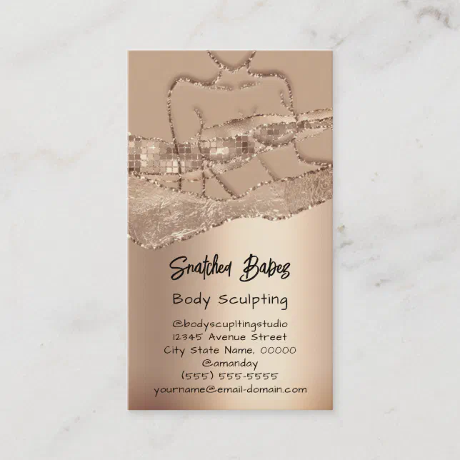 Body Sculpting Cosmetics Logo QR Code Professional Business Card | Zazzle