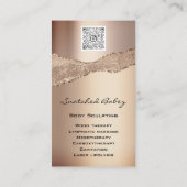 Body Sculpting Logo QR Code Rose Glitter Wax SPA Business Card | Zazzle