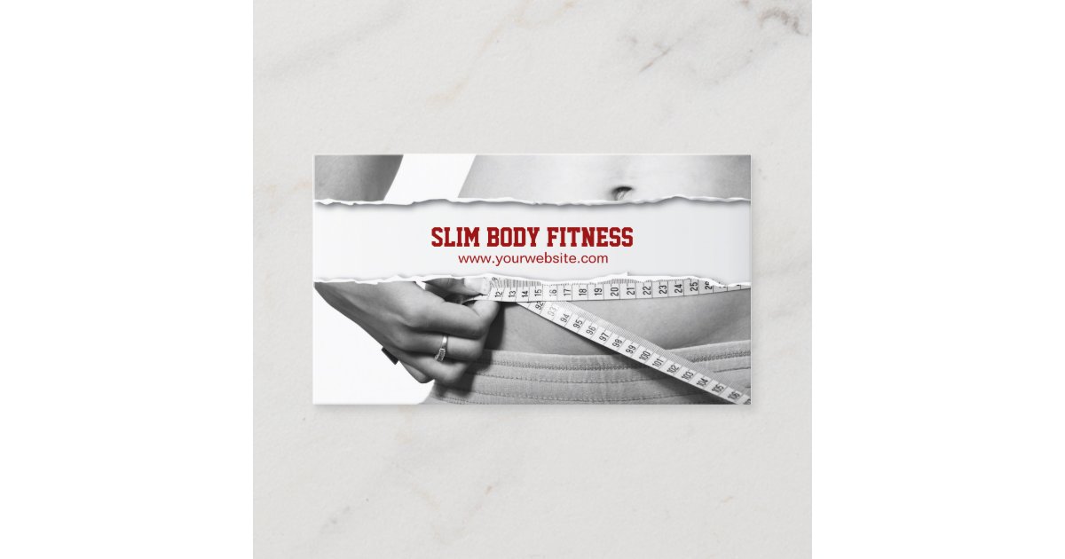 Body Sculpting Slim Body Fitness Business Card | Zazzle