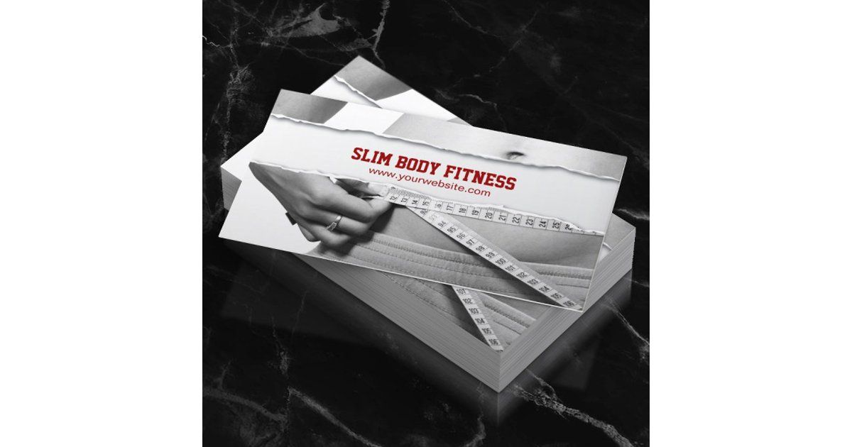 Body Sculpting Slim Body Fitness Business Card | Zazzle