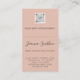 Body Shaping Sculpting QR Code Logo Powder Busines Business Card | Zazzle