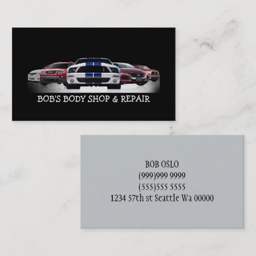 Body Shop and repair business card | Zazzle