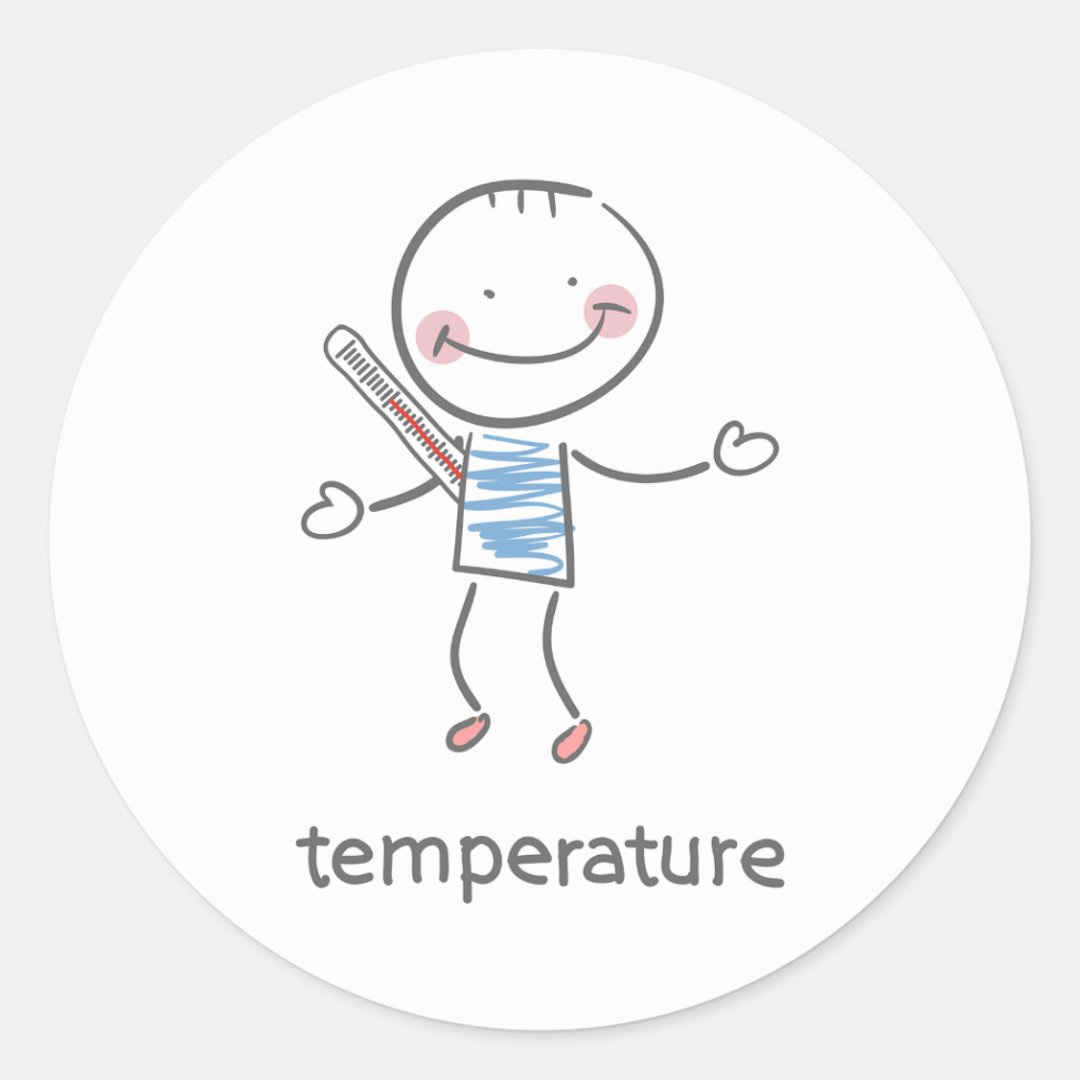 Body Temperature Stickers | Zazzle