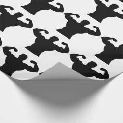 bodybuilder flexing muscles wrapping paper | Zazzle