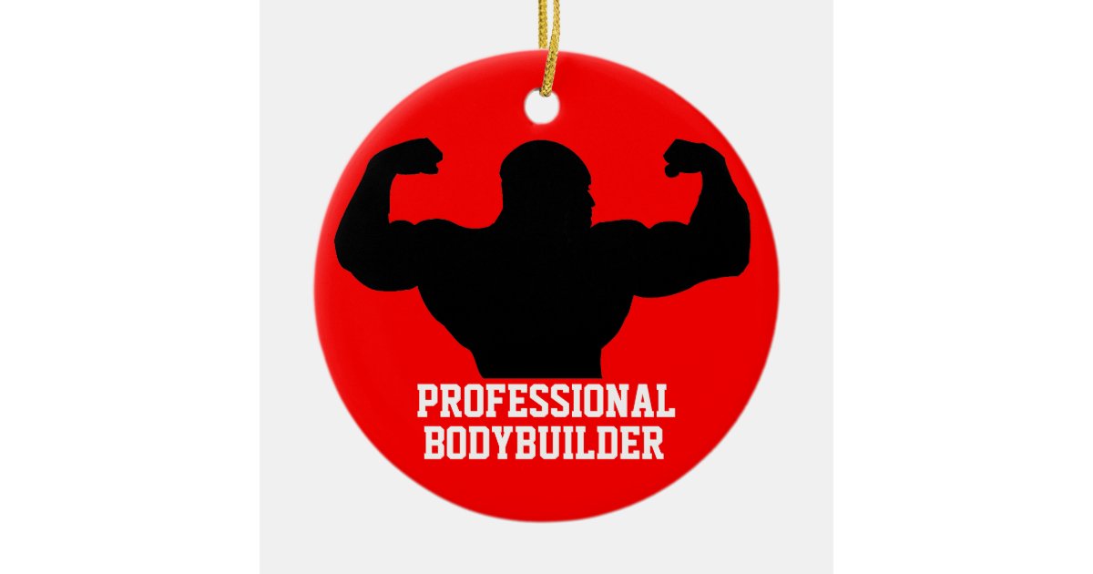 Bodybuilder Ornament Red Blue | Zazzle
