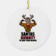 Bodybuilder Weiglifter Gym Muscle Santa Security Ceramic Ornament | Zazzle