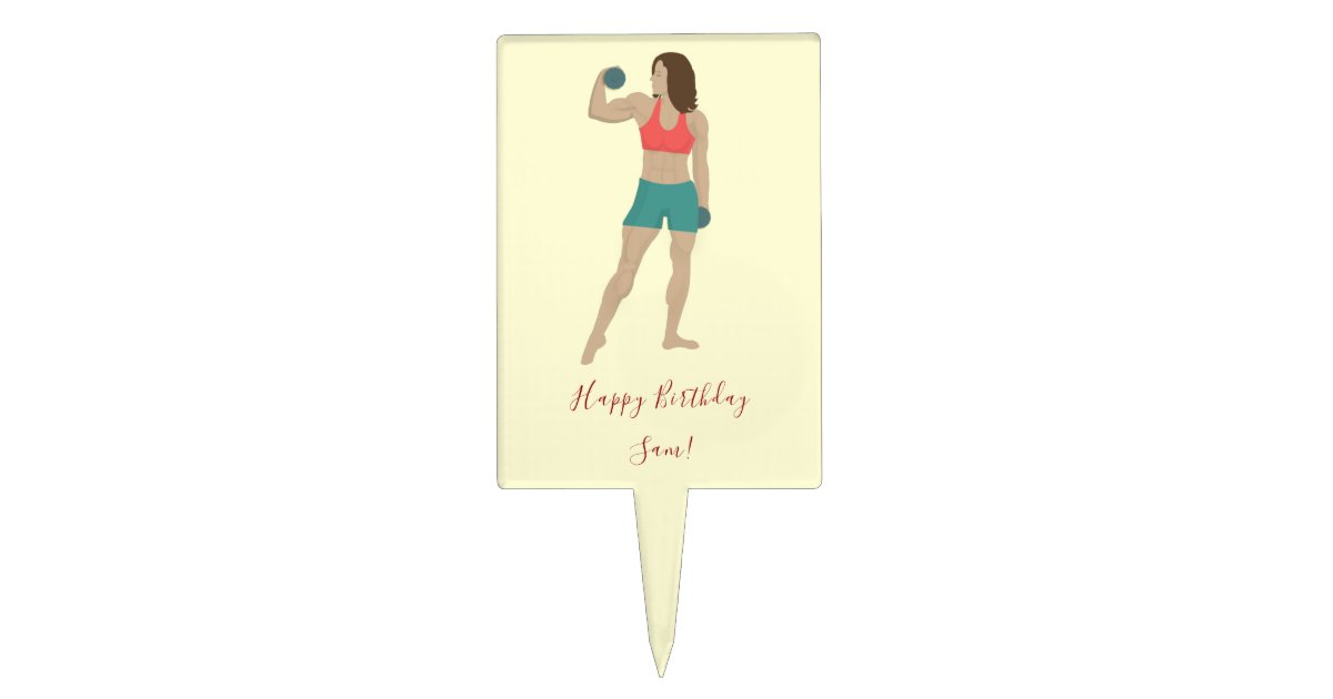 Bodybuilding Cake Topper | Zazzle