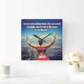 Bodybuilding Fitness Gym Workout Motivation Square Wall Clock | Zazzle